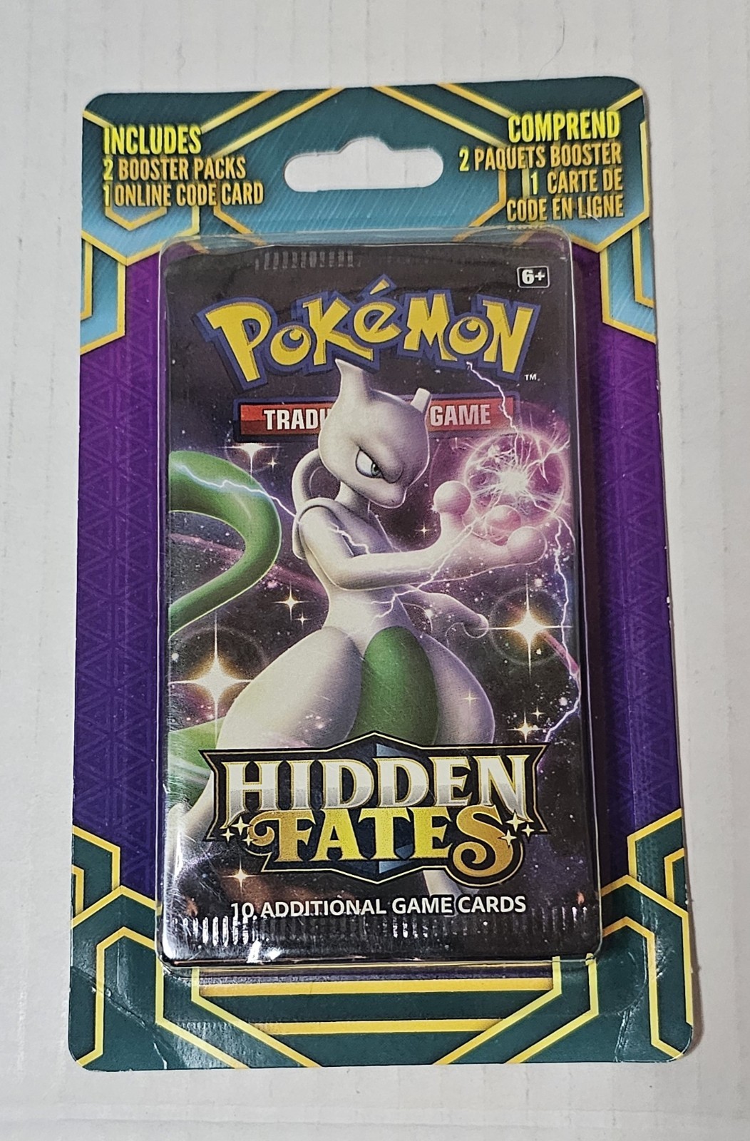 Pokemon Sun & Moon English Hidden Fates Booster 2 Pack Sealed Mewtwo ...