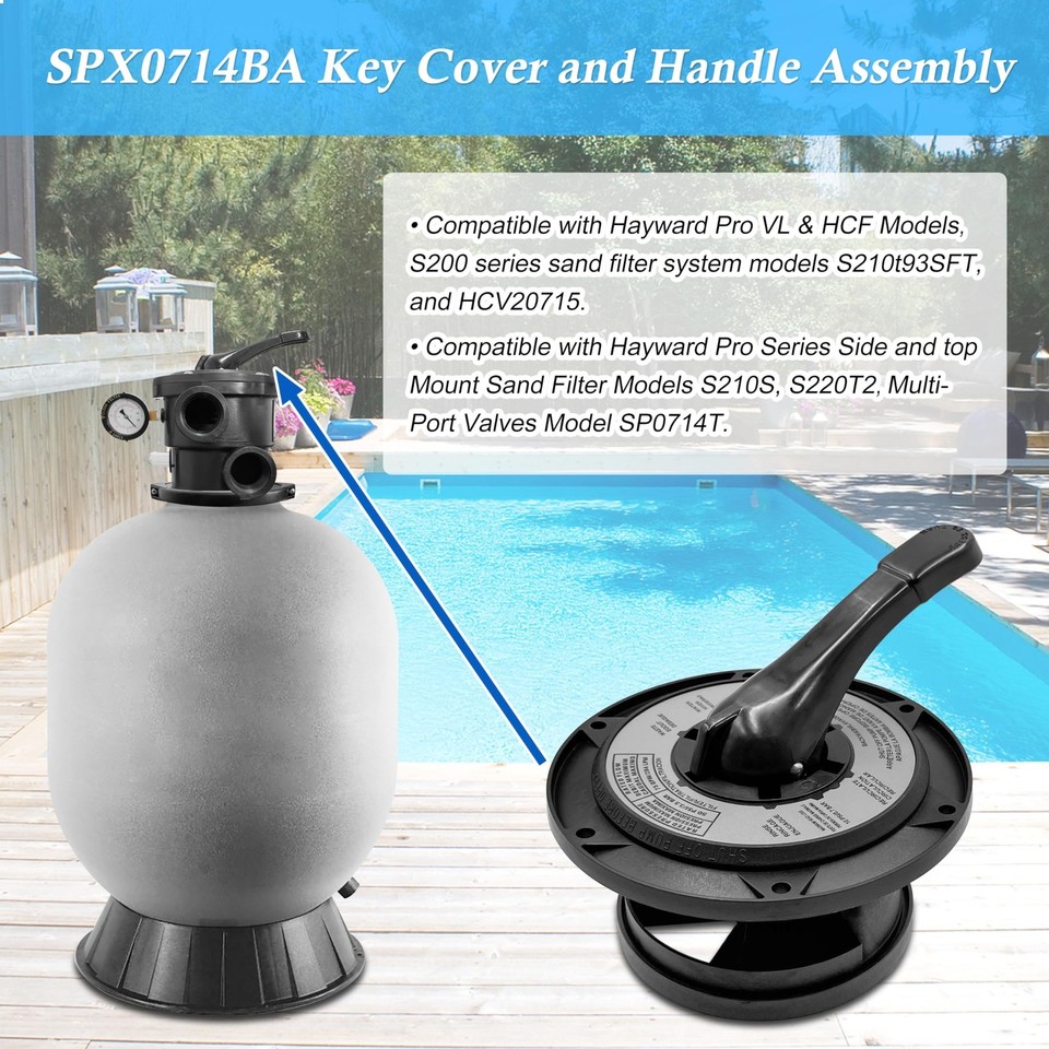 SPX0714BA Key Cover and Handle Assembly，Compatible with Hayward Multi ...