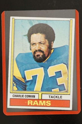 Vintage FOOTBALL Trading Card 1974 Topps #178 CHARLIE COWAN Rams Tackle ...