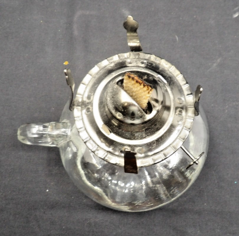 Vintage Lamplight Farms Chamber Glass Oil Table Lamp w/Finger Loop ...