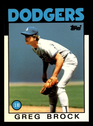 1986 Topps Tiffany Greg Brock #368 Print Run 5,000 Centered Mint | eBay