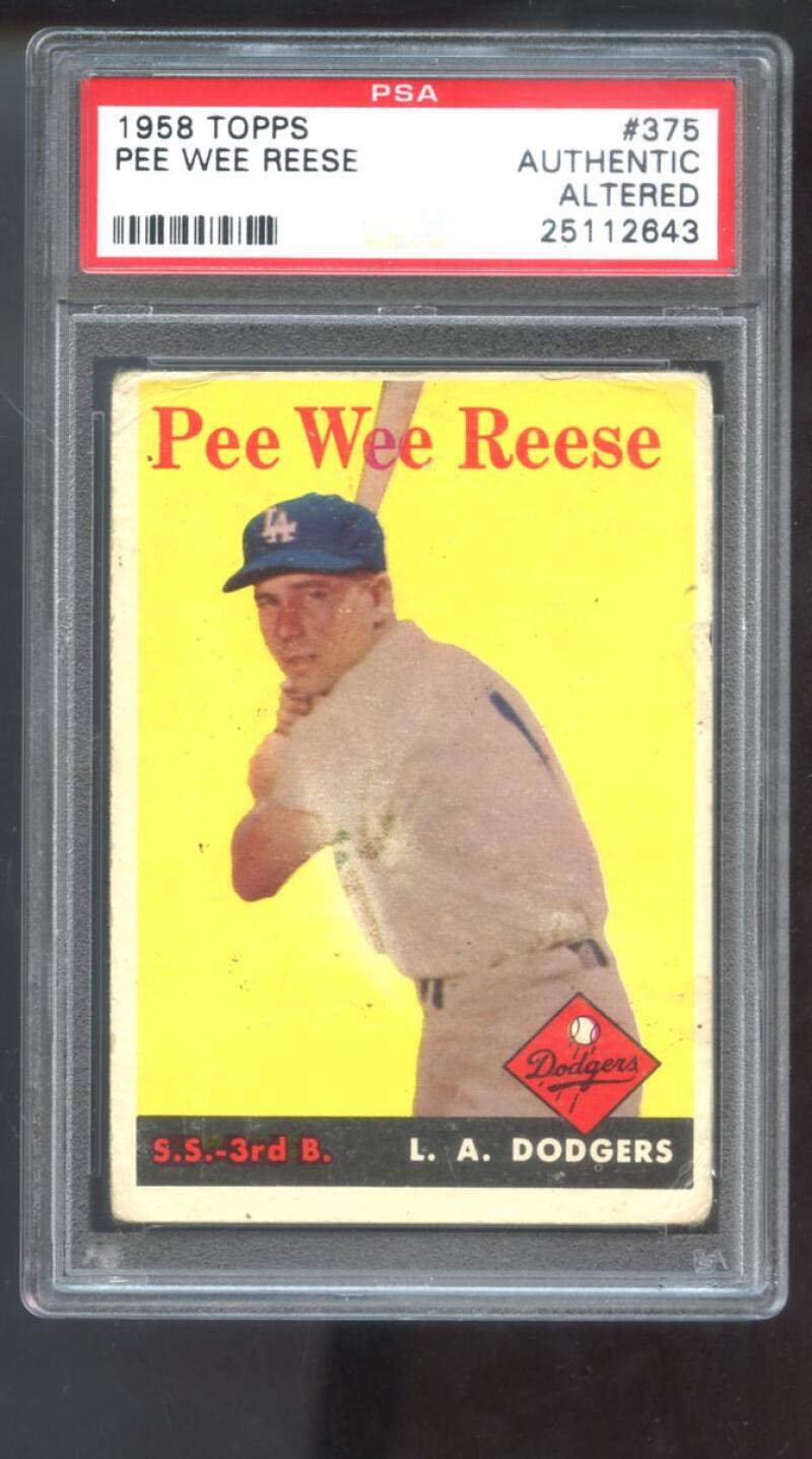 1958 Topps - #375 Pee Wee Reese for sale online | eBay