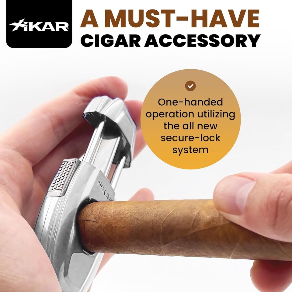 Xikar VX2 V-Cut Cigar Cutter, Up to 70 Ring Gauge, Steel Blades ...