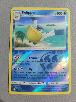 Pelipper Reverse Holo | NM/M | Sun & Moon 38/149 | Pokemon | eBay