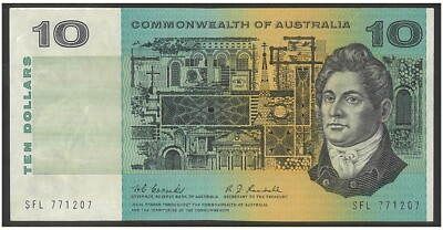 Commonwealth of Australia 1967 $10 Banknote Coombs/Randall R302 EF/gEF ...