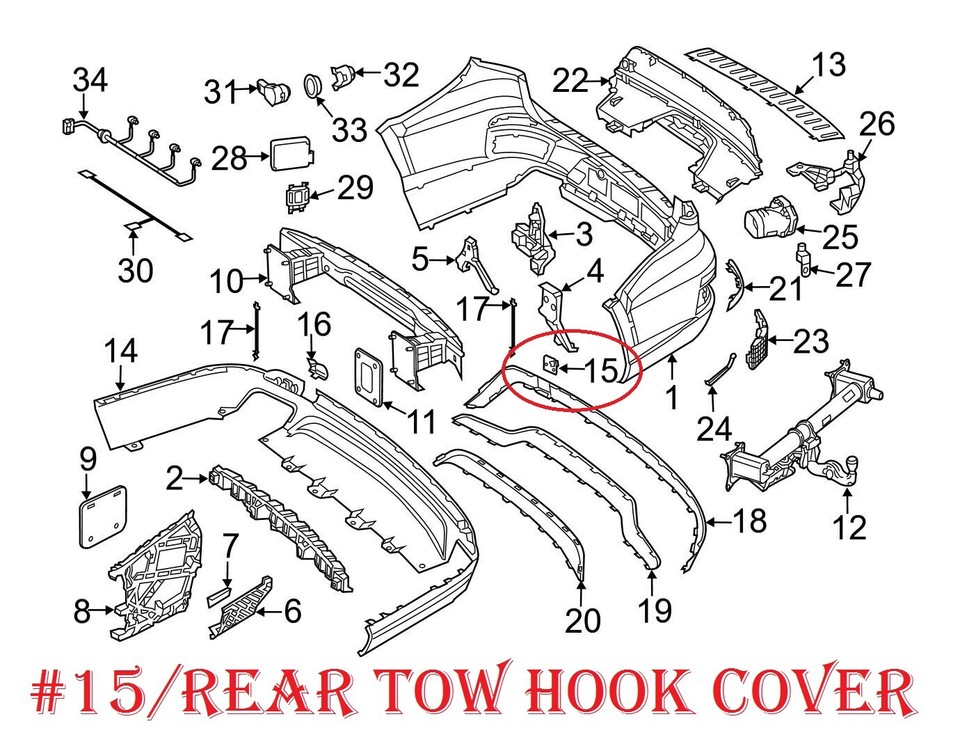 2013-2018 Mercedes Rear Bumper Chrome Tow Hook Cover Cap For 13-18 GLS ...