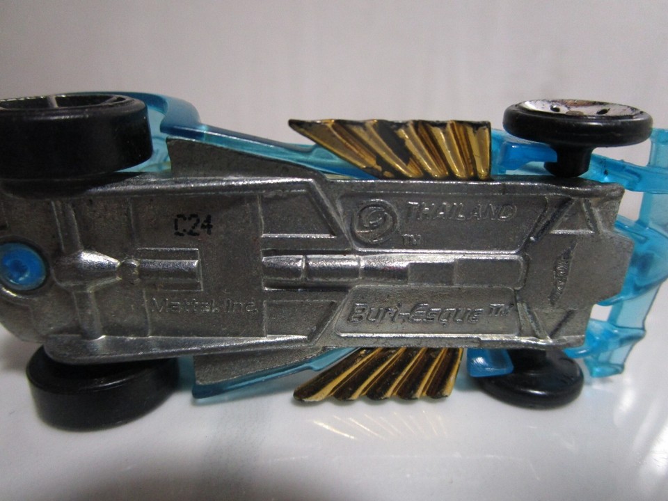 2010 HOT WHEELS BURL-ESQUE DRAGON RACER BLUE 1:64 DIECAST 2 3/4" CAR ...