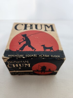 Vintage Chum Miniature Square Alarm Clock BOX ONLY The Ingram Co 1946 ...