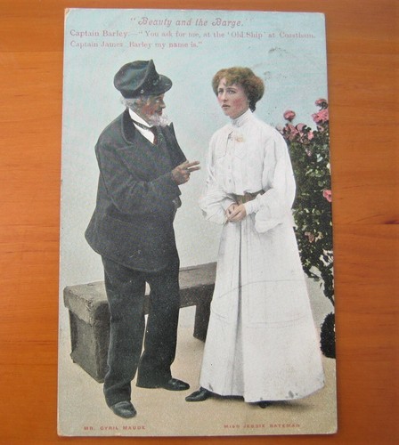 Postcard: Biograph Studio Valentine's Series "Beauty & The Barge" Pre ...