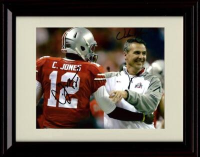 16x20 Gallery Frame Cardale Jones and Urban Meyer Autograph Promo Print ...