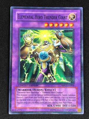 YUGIOH ELEMENTAL HERO THUNDER GIANT MF01-EN001 PARALLEL NM | eBay