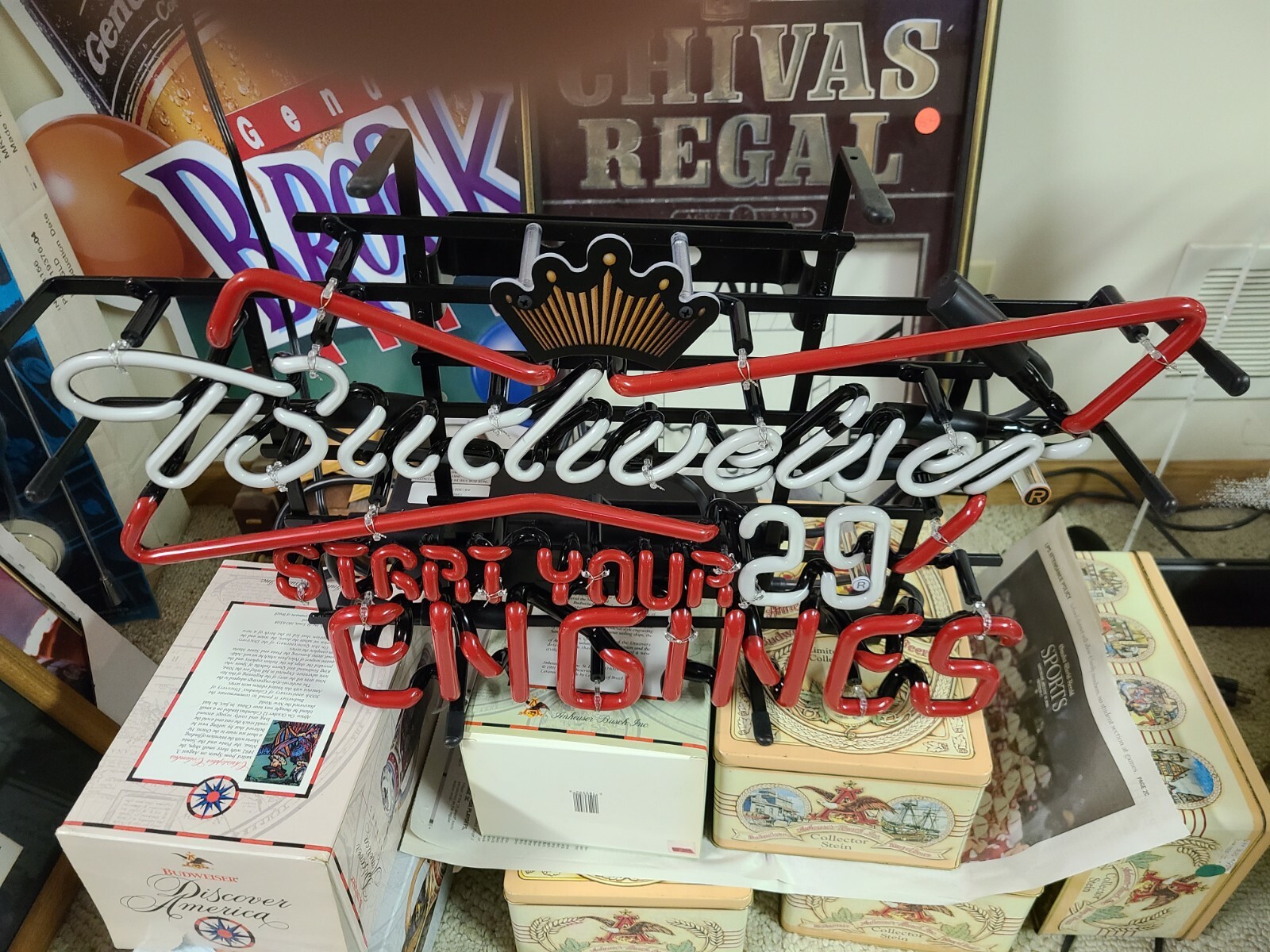 BUDWEISER #29 KEVIN HARVICK "START YOUR ENGINES" NEON 2013 NIB | eBay