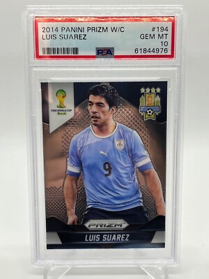 Luis Suarez Uruguay 2014 Panini Prizm World Cup #194 PSA 10 Gem Mint ...