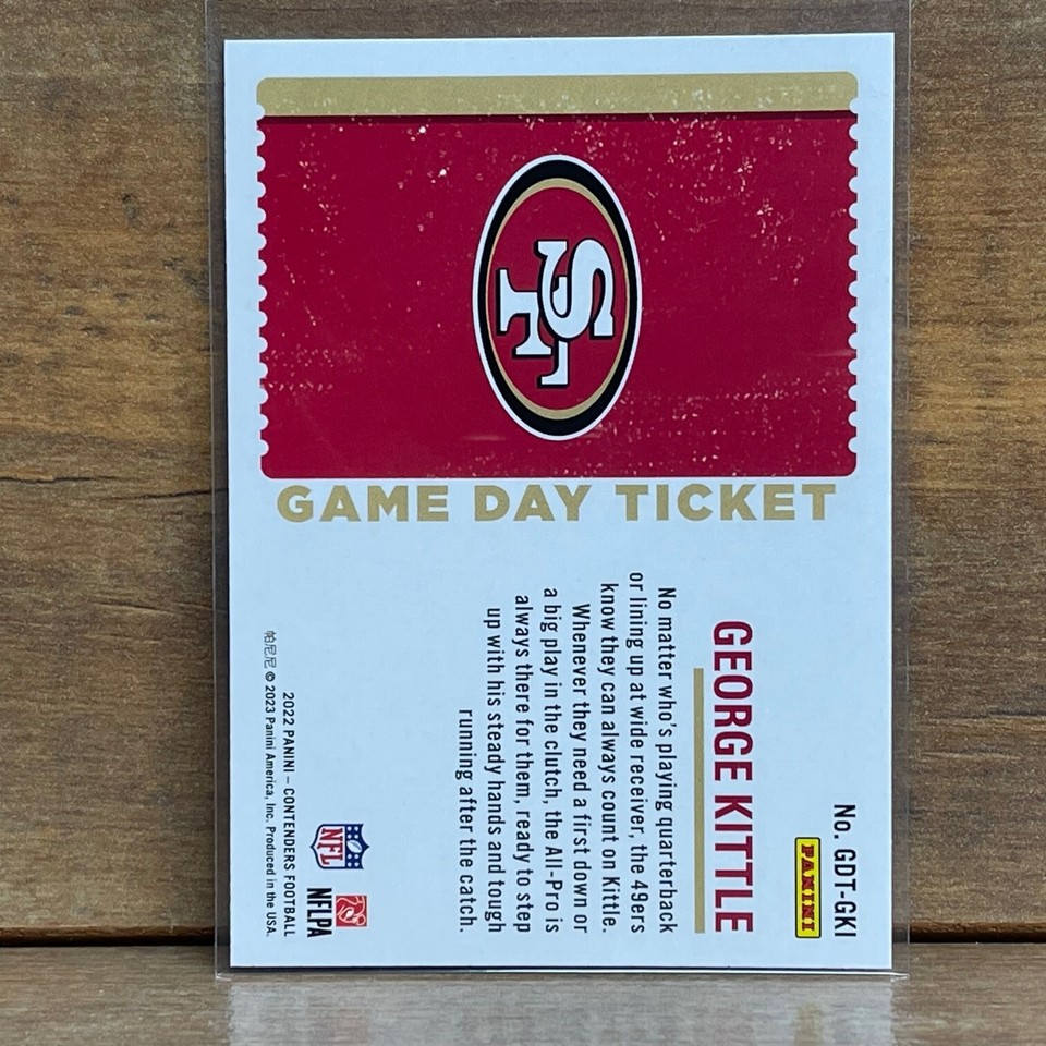2022 Contenders Football George Kittle Game Day Ticket GDT-GKI San ...