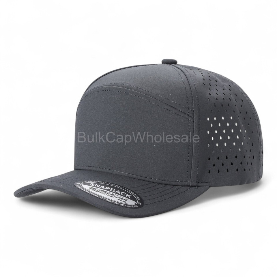 Baseball Cap Snapback Adjustable Laser Vented 7 Panel Waterproof Visor ...