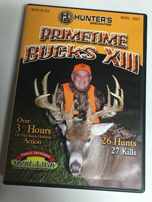 Primetime Bucks XIII 13 (DVD, 2009) 26 Hunts,Deer Hunting! Great Shape ...