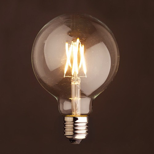 LED XL round filament bulb dimmable E27 4W | eBay