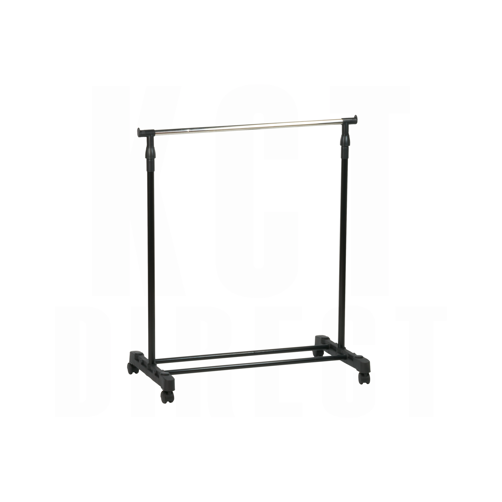 ADJUSTABLE CLOTHES RAIL PORTABLE GARMENT RACK HANGING DISPLAY STAND ON ...