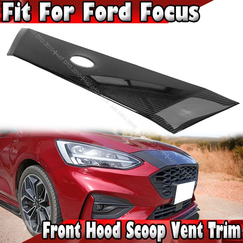 USA Fits 2019+ Ford Focus MK4 5D Hatchback Front Hood Cover Trim Carbon ...
