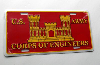 Army Corps of Engineers License Plate 6 x 12 inches Embossed Made in ...