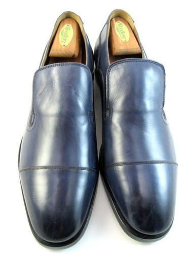 NEW Allen Edmonds "SIENA" Men's Slip-On Dress Shoe 9 D Navy SAMPLE SHOE ...