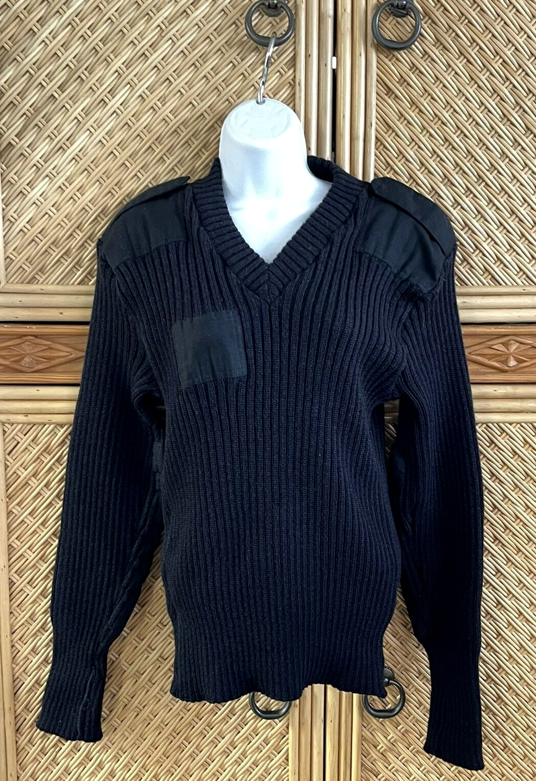 Vintage Brigade Quartermasters Black Military Sweater… - Gem