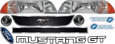 1993 Mustang GT Headlight Decal Kit Vores Mini Stock Nose Bumper ...