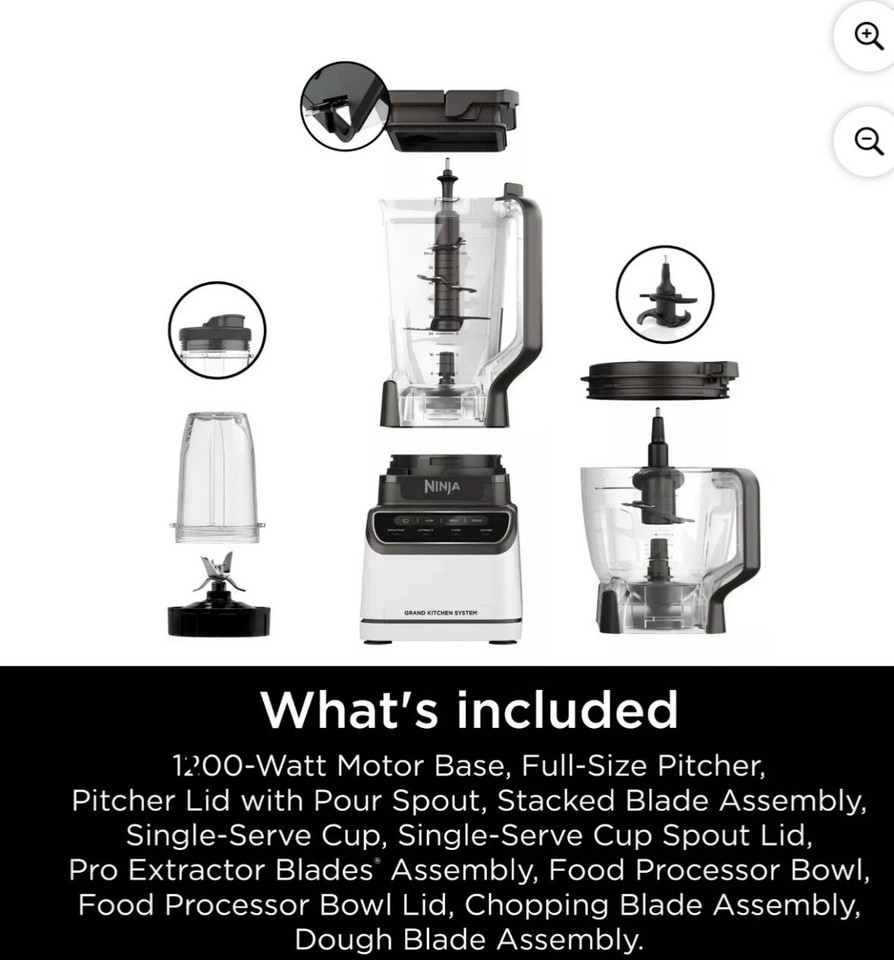 Ninja Grand Kitchen System 1200 Watts, Blender, 4 Preset Auto-iQ ...