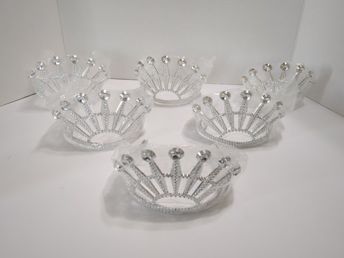 6 Pack Plastic Princess Tiaras for Girls, Dress-Up, Costume Accessory ...