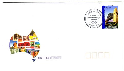 2008 Australia. Beijing Olympic Torch Relay Commemorative Postmark ...