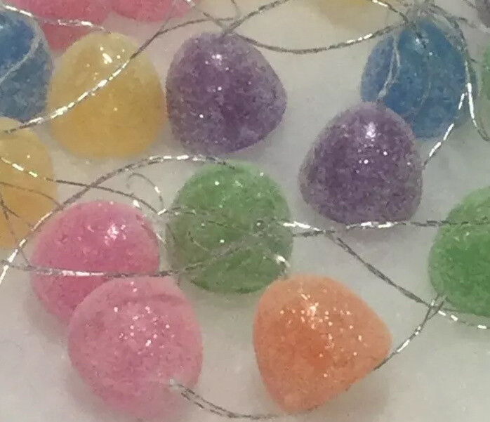 12 Mini Gumdrop Sugar Coated Fake candy Christmas Tree Ornaments ...
