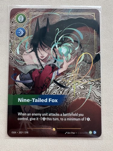 Riftbound 303*/298 Ahri - Nine Tailed Fox Signature - Origins English ...