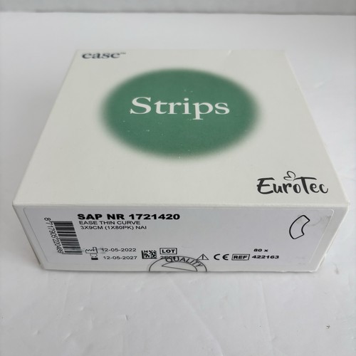 NEW Convatec 422163 Ease EuroTec Thin Curve Skin Barrier Strips 80x EXP ...