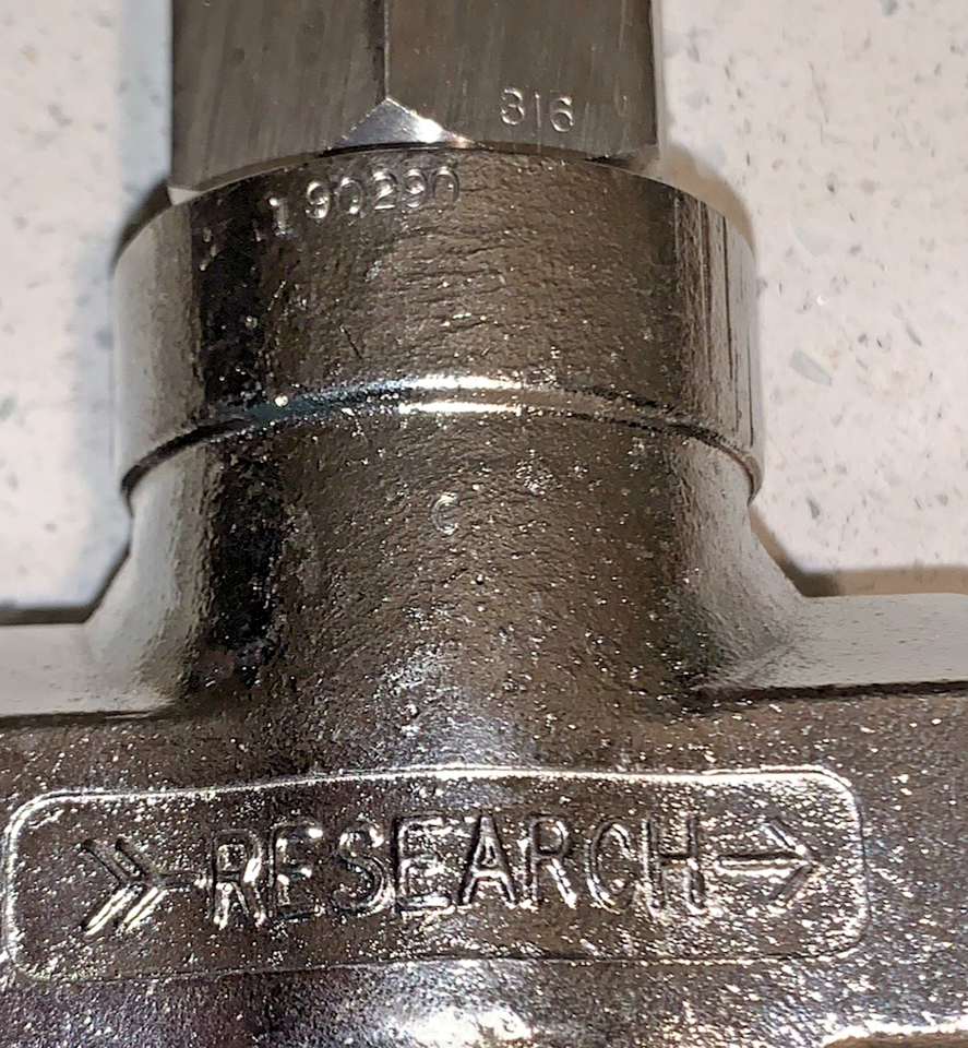 NEW Research Control # 190290 3/4" SS Valve for Badger Meter ...