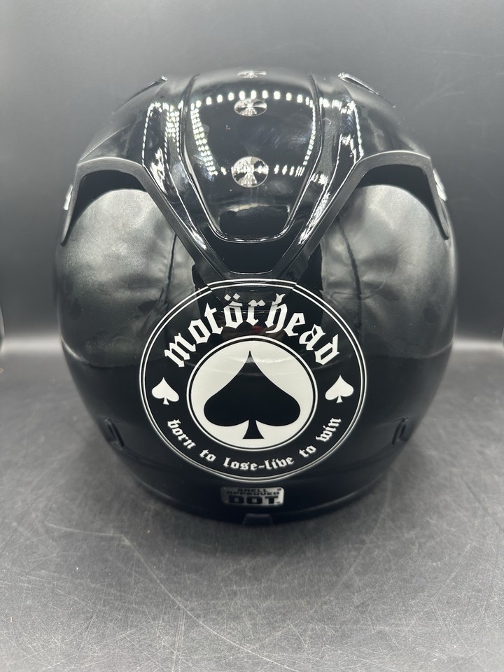 Rockhard Motorhead Full Face Motorcycle Helmet Black Size Large | eBay