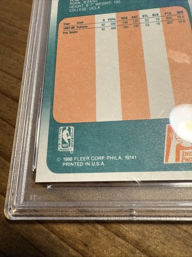 1988 Fleer Reggie Miller #57 Rookie HOF Card RC Pacers - PSA 9 MINT ...