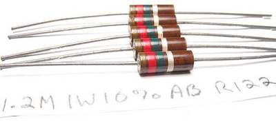 1.2 MEG MILLION OHM 1 WATT QTY-2 ALLEN BRADLEY TUBE GUITAR MIXER AMP ...