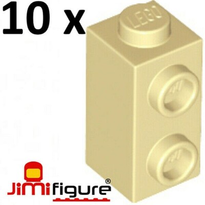 NEW 10 x LEGO 1x1x1 2/3 Modified Brick with 2 Studs on 1 Side Tan 32952 ...