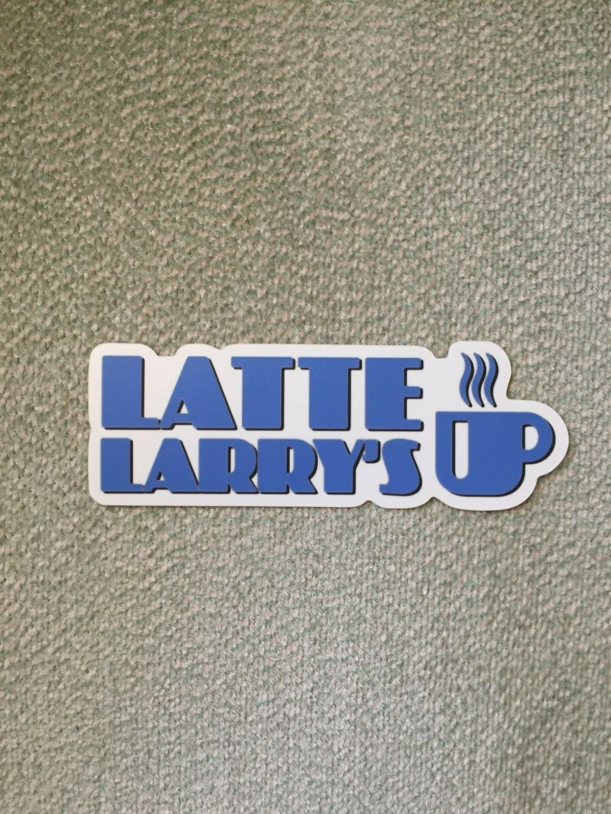 LATTE LARRY's Sticker Curb Your Enthusiasm NEW 5.63” x 2” | eBay