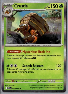 Crustle - 012/182 - Holo Rare - Pokemon Destined Rivals | eBay