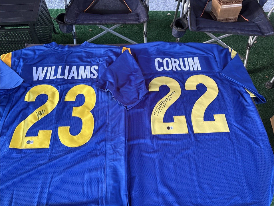 Kyren Williams & Blake Corum Signed XL Custom LA Rams Jerseys-BAS ...