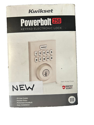 Kwikset Powerbolt 250 Keypad Electronic Lock Satin Nickel Finish | eBay