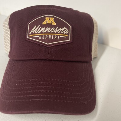 MINNESOTA Golden Gophers RED Hat Snapback Mesh Cap Trucker Baseball ...