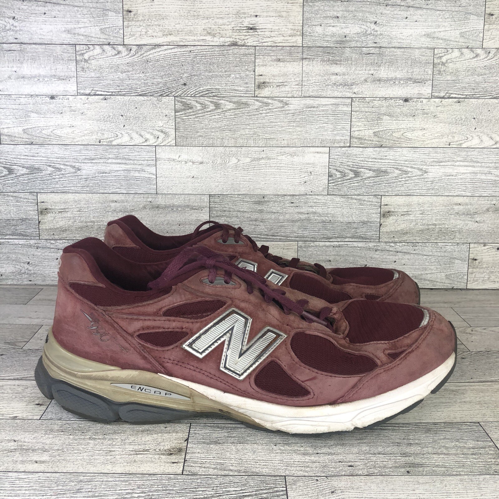 New Balance 990 Burgundy Made in USA Shoes Sneakers M… - Gem