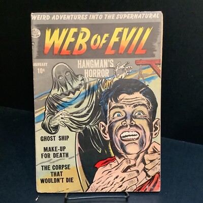 WEB OF EVIL #2 (QUALITY COMICS 1953, PRECODE HORROR, HANGING NOOSE ...