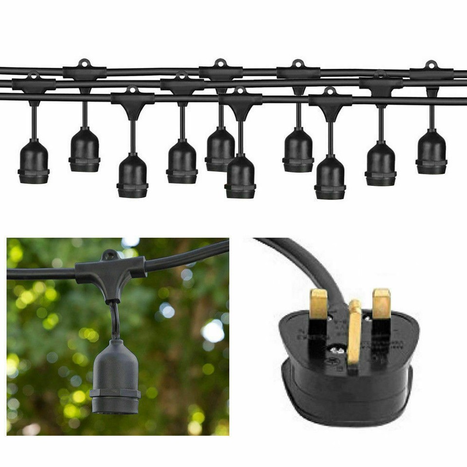 HEAVY DUTY FESTOON E27 IP65 WATERPROOF LED OUTDOOR GARDEN STRING LIGHTS ...