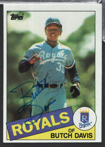 Butch Davis Royals Autographed 1985 Topps #49 w/COA 101023NPCD117 | eBay