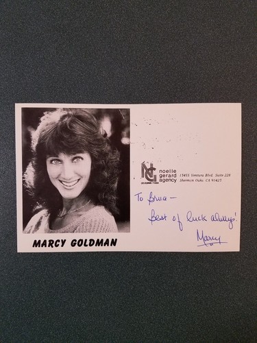 Marcy Goldman-signed photo - coa | eBay