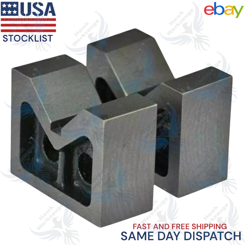 6" Cast Iron Angle V Blocks Pair Set. Precision Tool Machining/ Milling ...