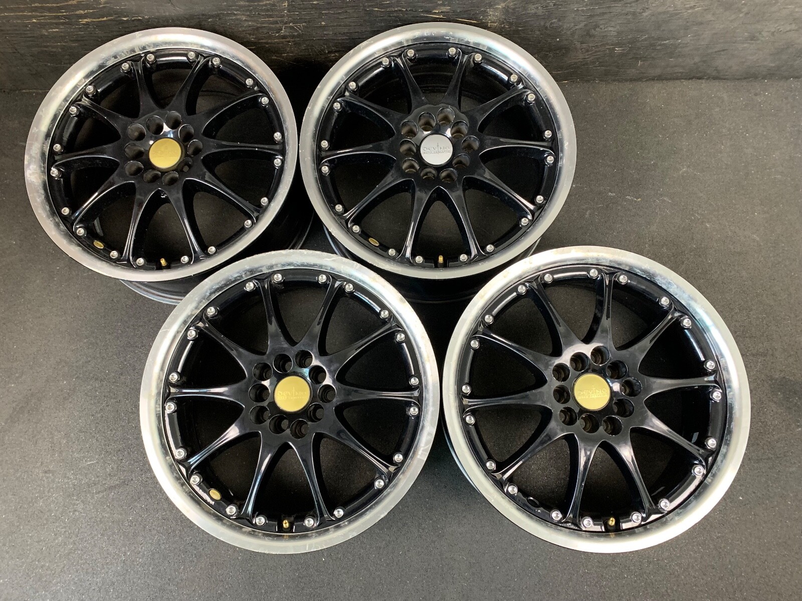 (4) 17x7 Devino Road Concepts Racing Wheels Rims+Caps 5x100/5x114.3 ...
